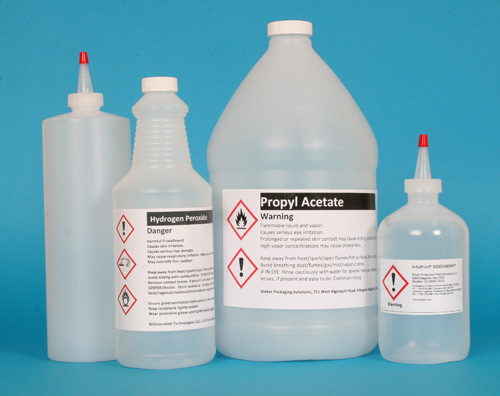 How do I comply with GHS regulations for chemical bottles?